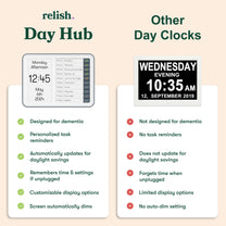 Relish Day Hub™ - Dementia Reminder Clock